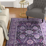 Langley Street Tapis mauve en laine noué à la main Ferrera et Commentaires - Wayfair Canada